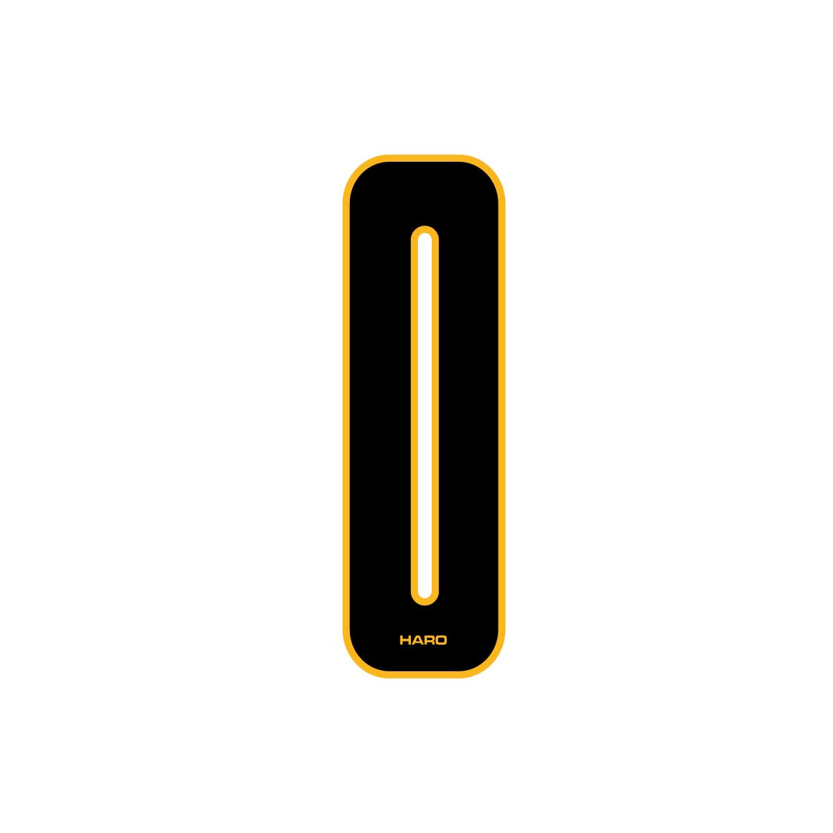 Haro - Stadium plate number #0 decal - Black Yellow | BMX Products USA