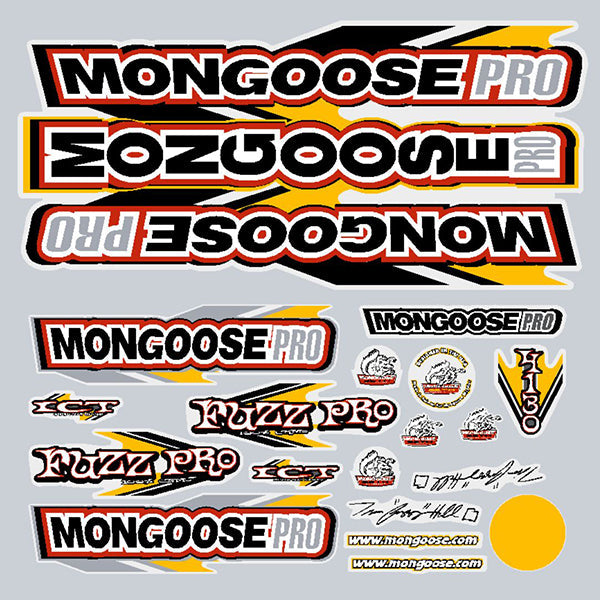 2000 Mongoose -Fuzz PRO - Decal set | BMX Products USA