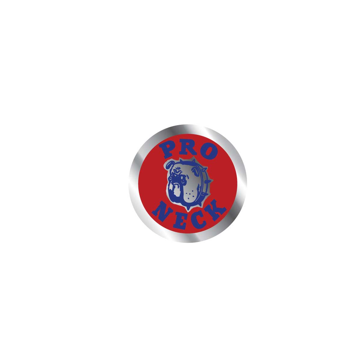 Pro Neck - National Pro - round decal - chrome | BMX Products USA
