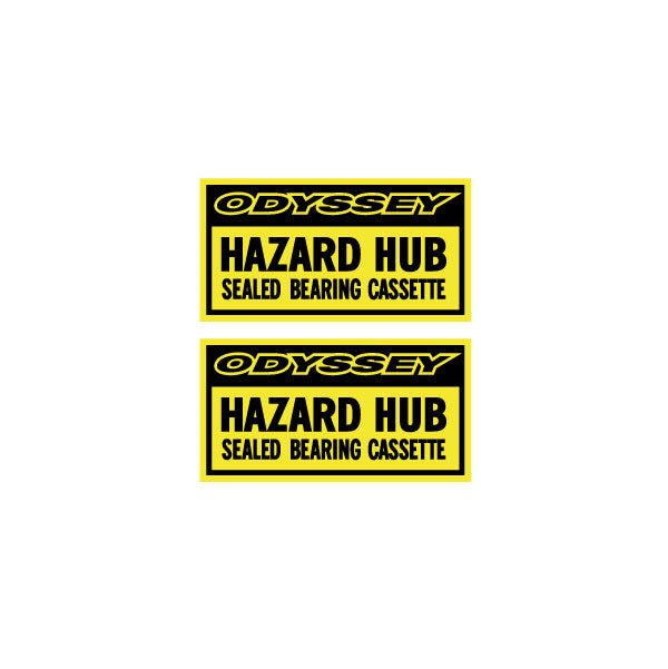 Odyssey - Hazard Sealed bearing CASSETTE hub decals | BMX Products USA