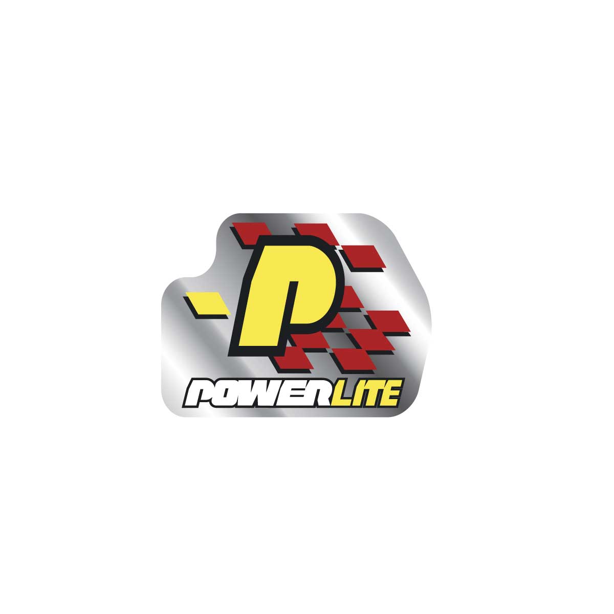 Powerlite - small logo decal on chrome | BMX Products USA