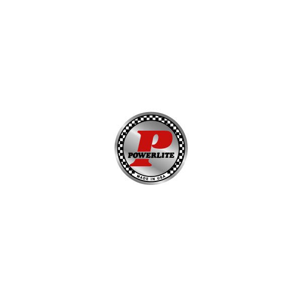 Powerlite - Early round "MADE IN USA" Chrome decal | BMX Products USA