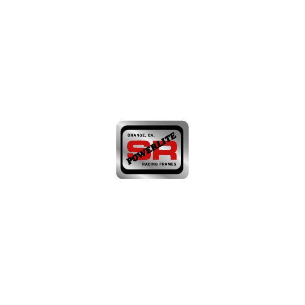Powerlite - Early SR seat tube Chrome decal | BMX Products USA