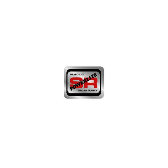 Powerlite - Early SR seat tube Chrome decal | BMX Products USA