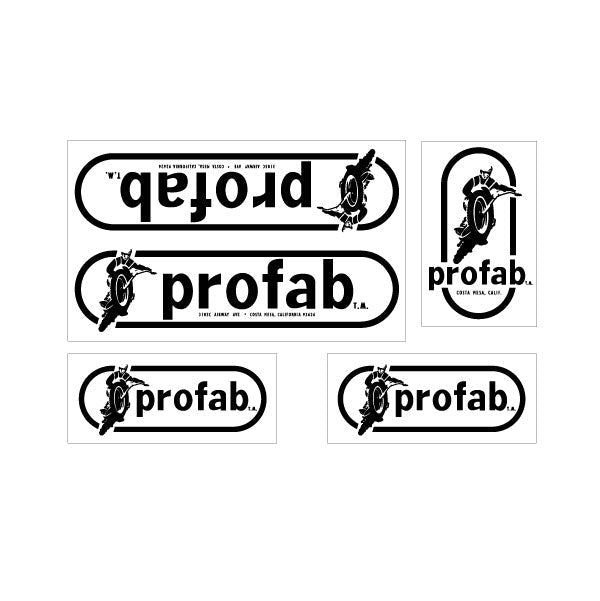 ProFab - decal set - Solid Black on clear | BMX Products USA