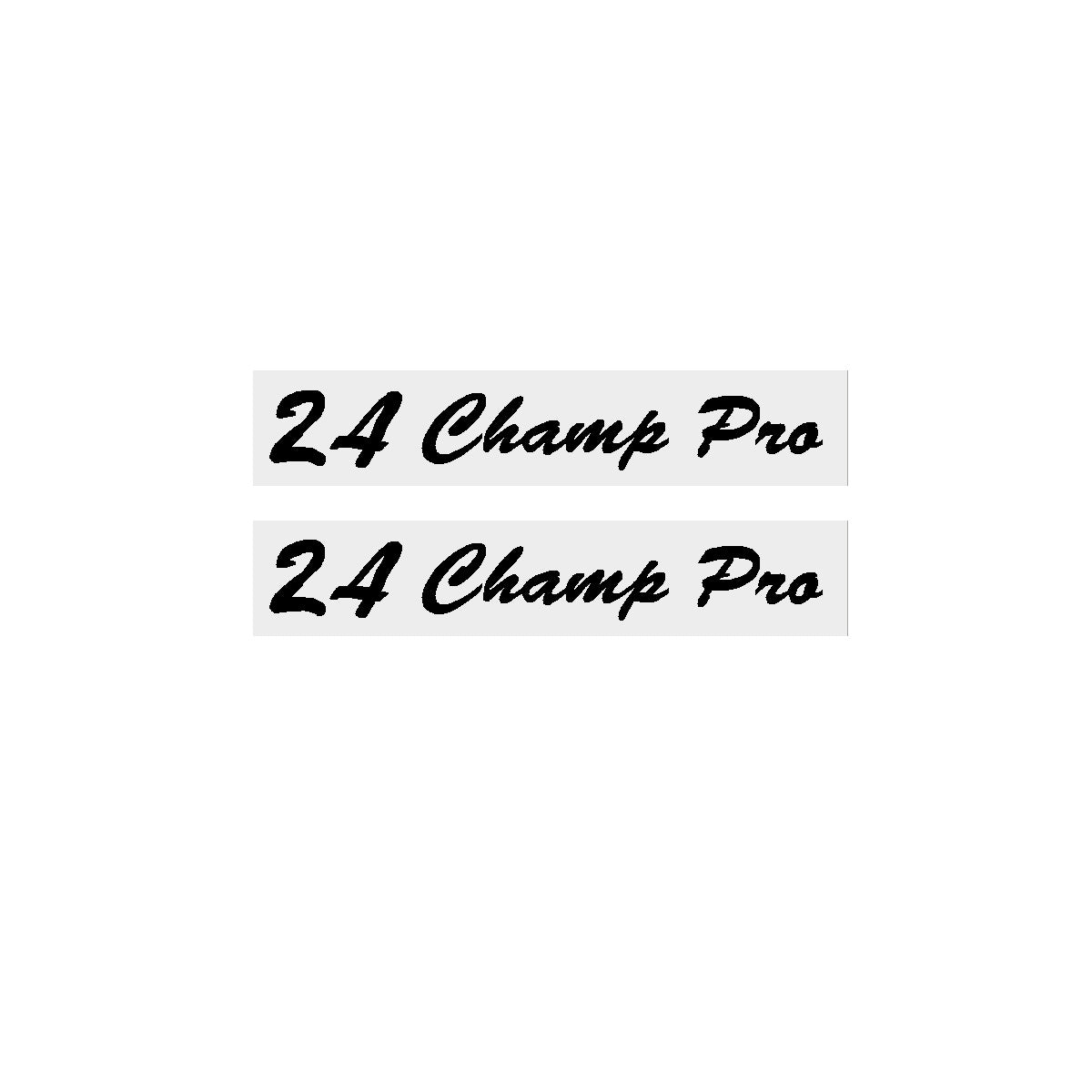 Profile - 24 Champ Pro - CLEAR - model decals | BMX Products USA