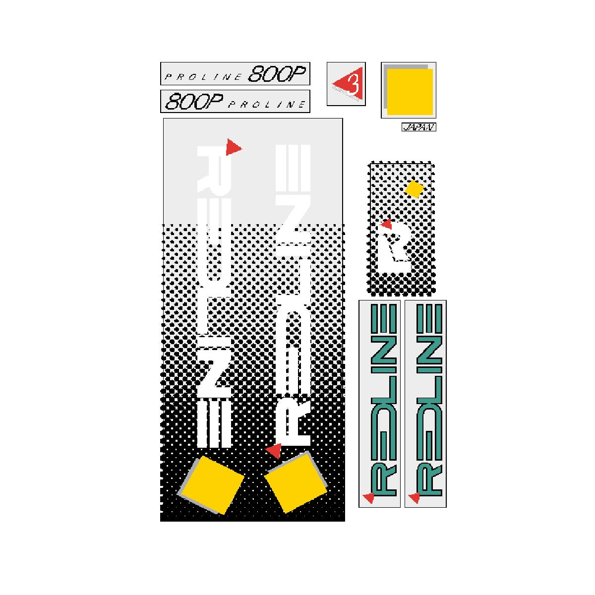 1985 Redline - 800P for Teal frame Decal set | BMX Products USA
