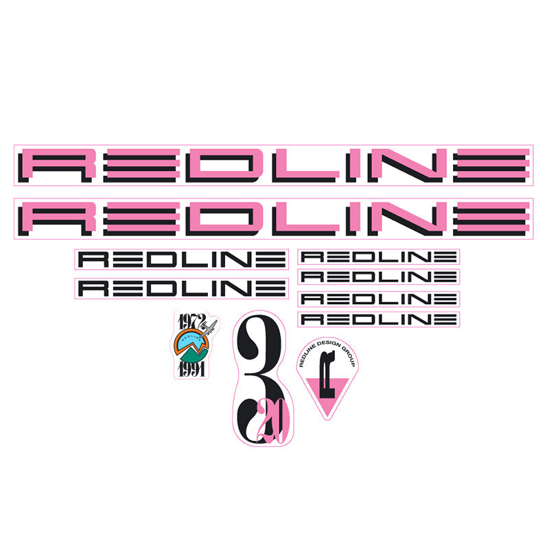 1991 Redline - 320 - Pink and Black Decal set | BMX Products USA