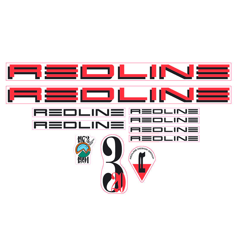 1991 Redline - 320 - Red and Black Decal set | BMX Products USA