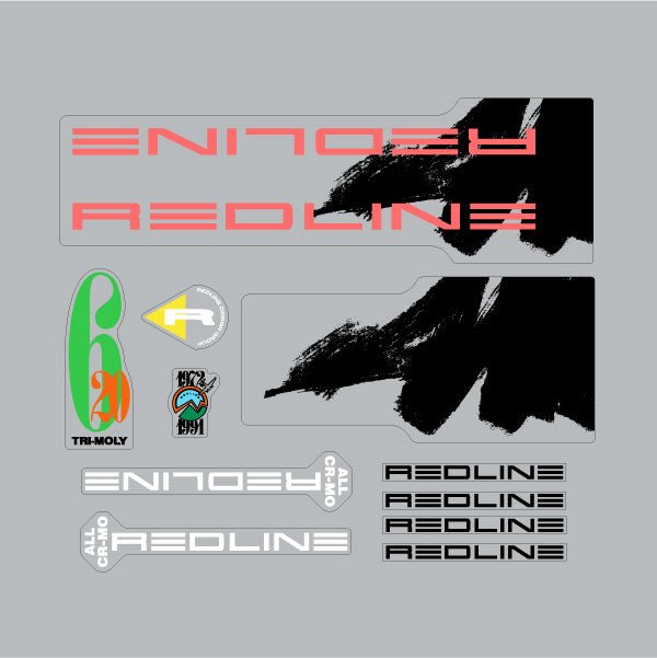 1991 Redline - 620 - Decal set for White frame | BMX Products USA