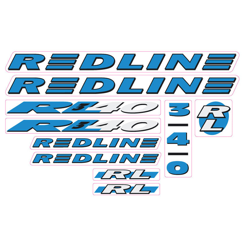 1993 Redline - RL340 - Blue with Black Decal set | BMX Products USA