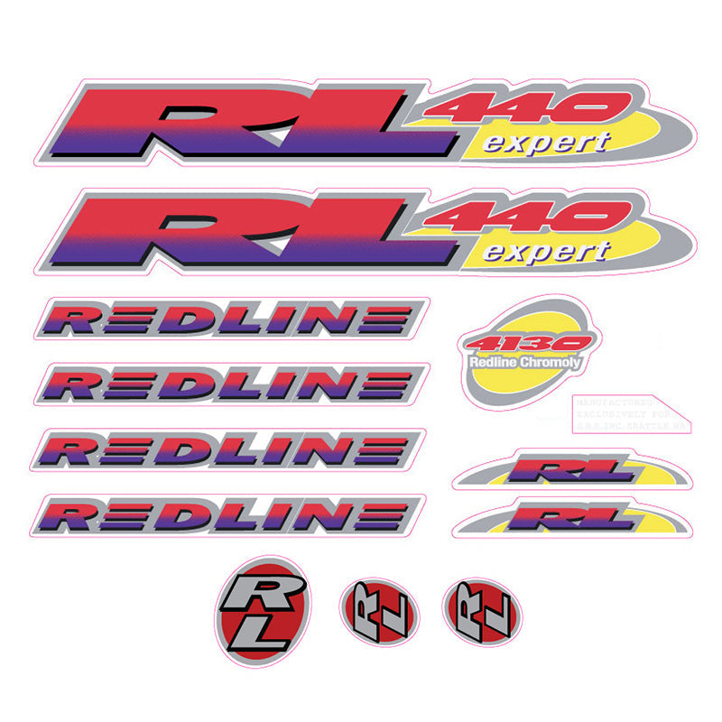 1995 Redline - RL440 for painted frame - Decal set | BMX Products USA