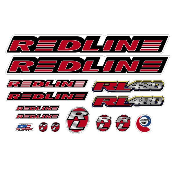 1997 Redline - RL480 for chrome frame - Decal set | BMX Products USA