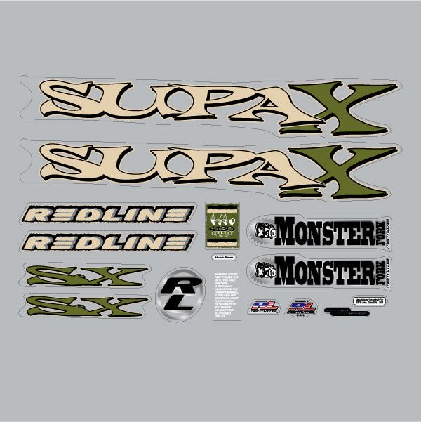 2000 Redline - Supa X - Decal set | BMX Products USA