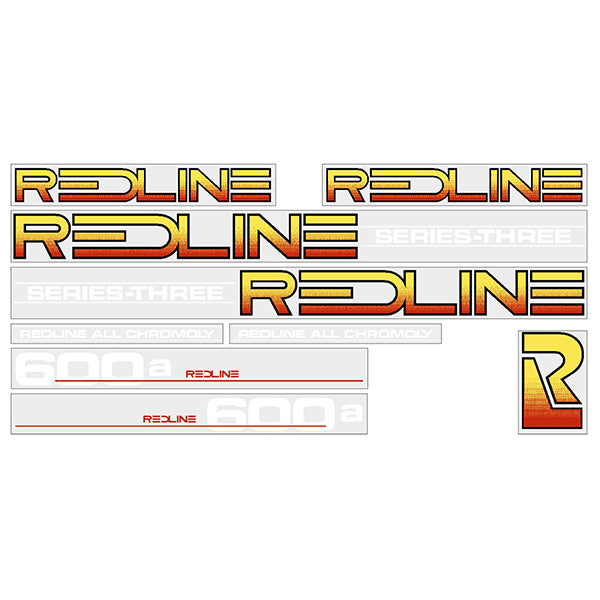 1984 Redline 600a Series-Three (WHITE) decal set | BMX Products USA