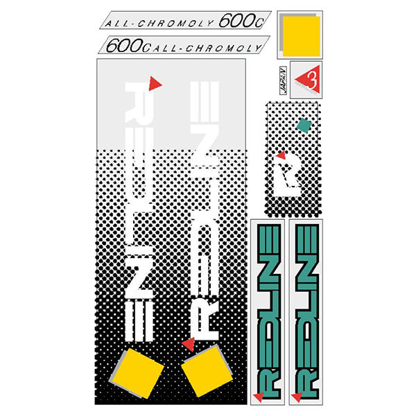 1985 Redline - 600c for Teal frame Decal set | BMX Products USA
