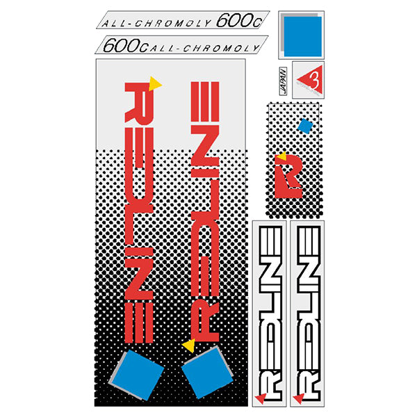 1985 Redline - 600c for white frame Decal set | BMX Products USA