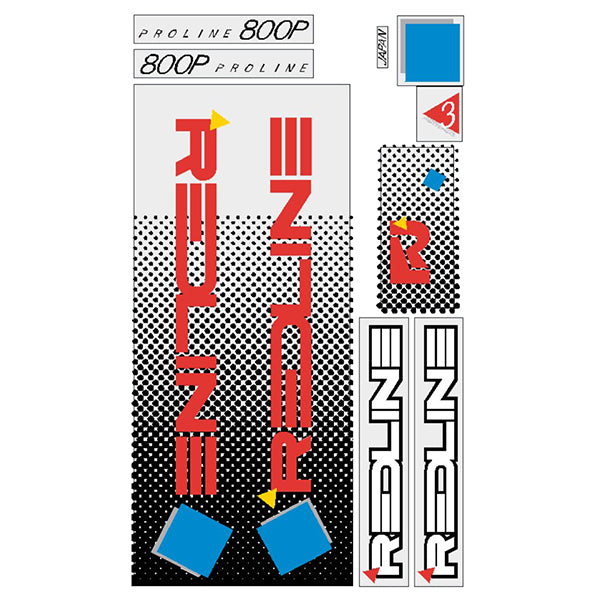 1985 Redline - 800P for White frame Decal set | BMX Products USA