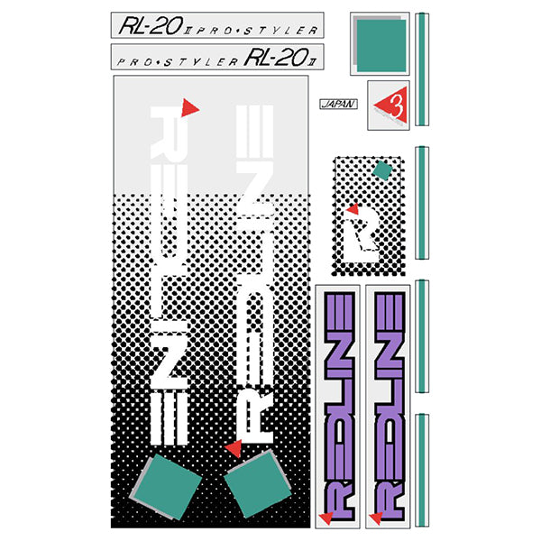 1985 Redline - RL-20II for Radberry Pink frame Decal set | BMX Products USA