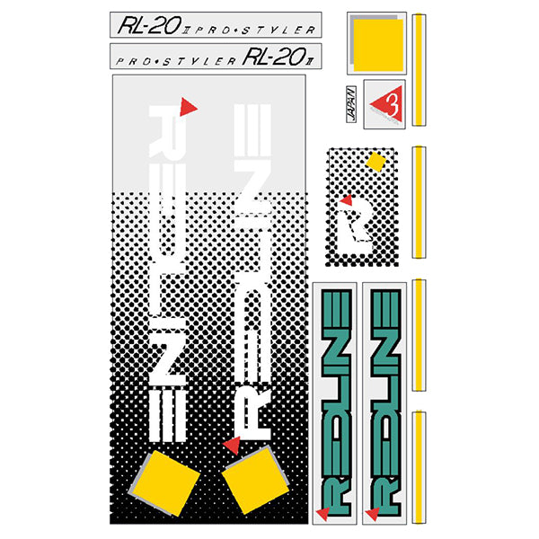 1985 Redline - RL-20II for Teal frame Decal set | BMX Products USA