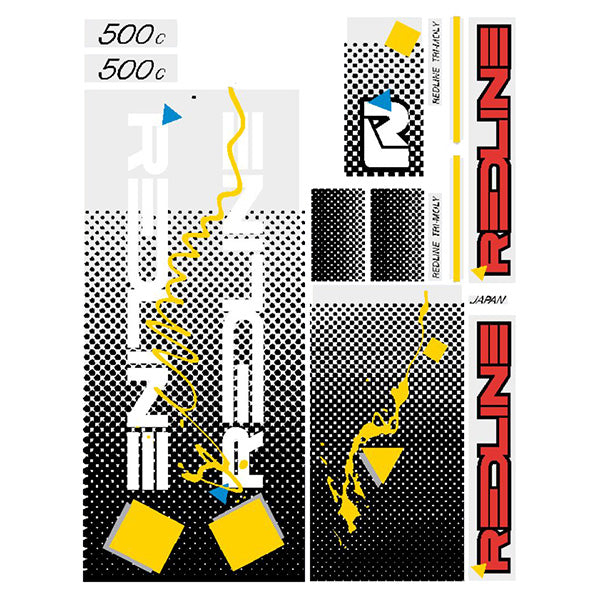 1986 Redline - 500C for red frame Decal set | BMX Products USA
