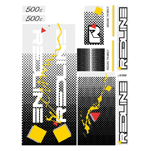 1986 Redline - 500C for teal frame Decal set | BMX Products USA