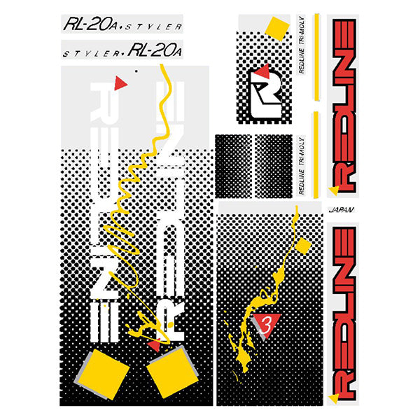 1986 Redline - RL-20A for red frame Decal set | BMX Products USA