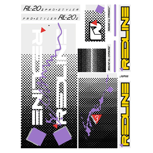 1986 Redline - RL-20II for hazard yellow frame Decal set | BMX Products USA