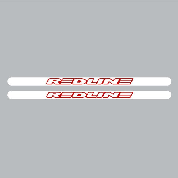 Redline - 90'S Flight crank decal set - WHITE-RED | BMX Products USA