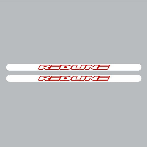 Redline - 90'S Flight crank decal set - WHITE-RED | BMX Products USA