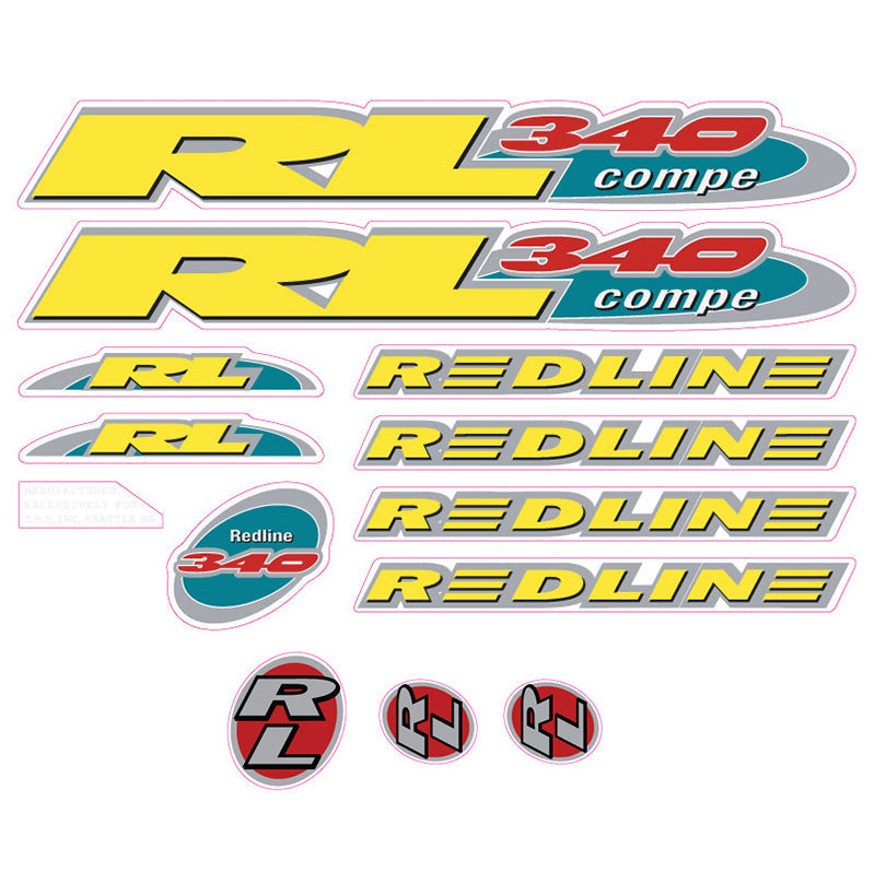 1995 Redline - RL340 for painted frame - Decal set | BMX Products USA