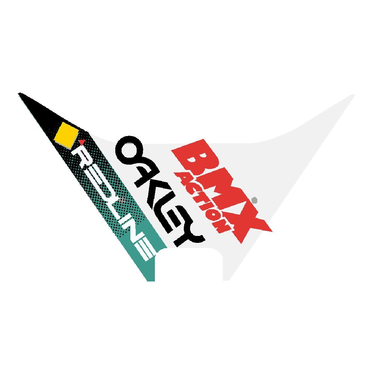 REDLINE - Forklifter plate decal - Teal / White | BMX Products USA