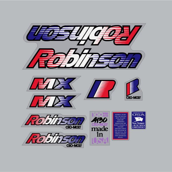 1992 Robinson - MX decal set - on clear | BMX Products USA