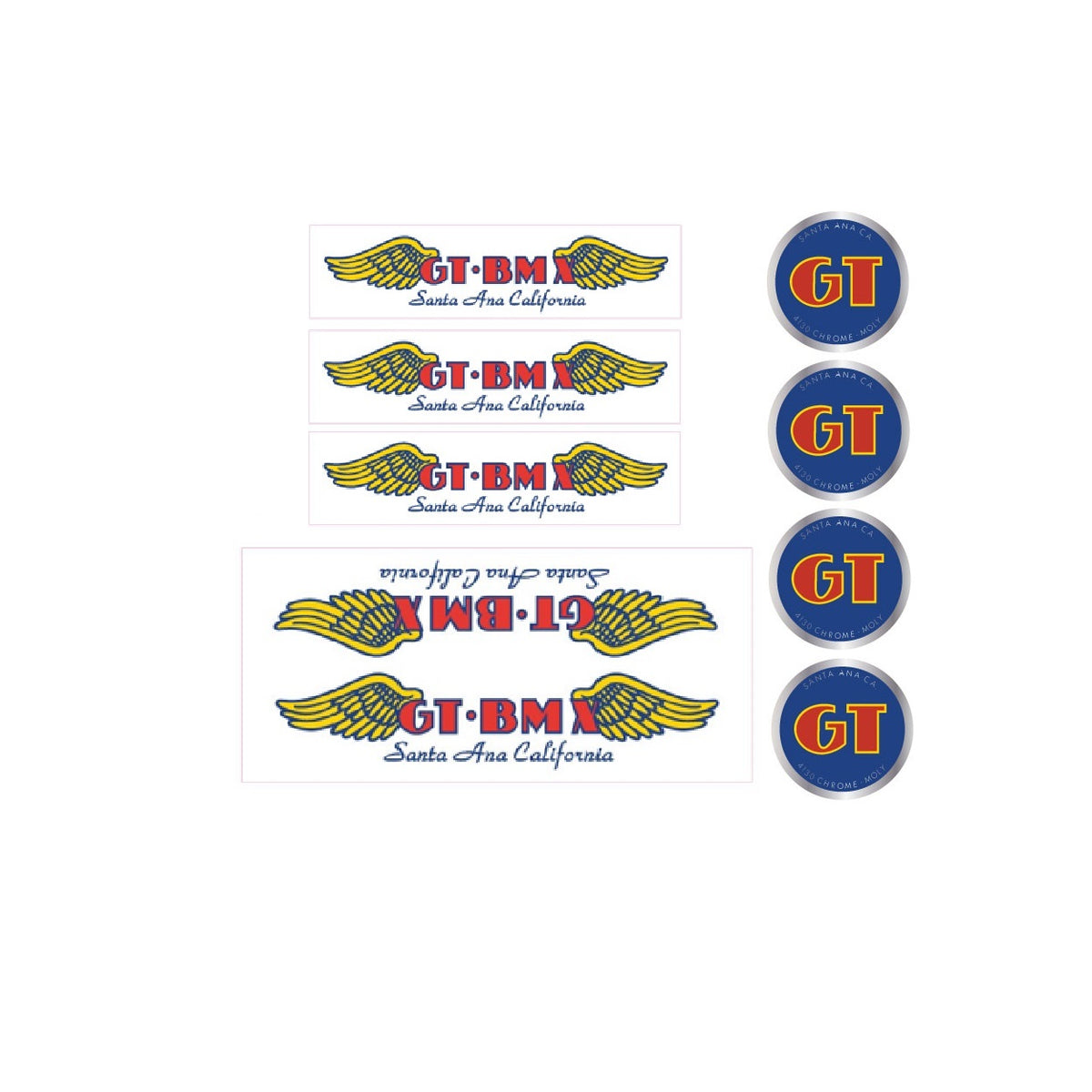 GT BMX Santa Ana decal set w/large down tube - clear | BMX Products USA