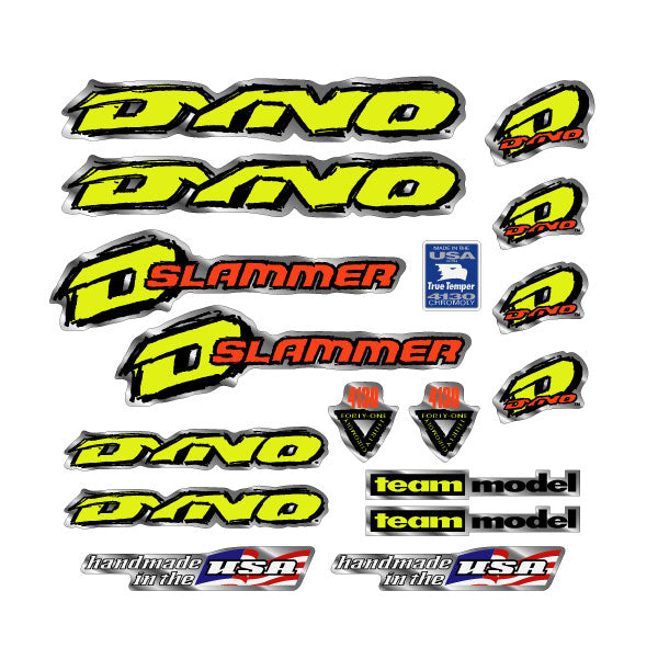 1993 DYNO - Slammer decal set on chrome | BMX Products USA