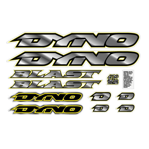 1995 DYNO - BLAST for blue frame decal set | BMX Products USA