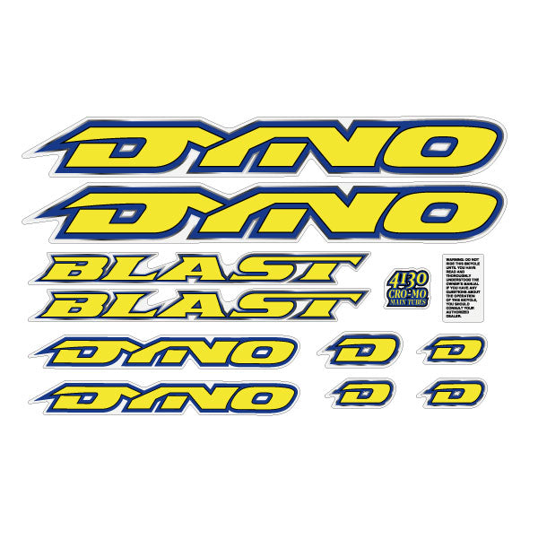 1995 DYNO - BLAST for black frame decal set | BMX Products USA