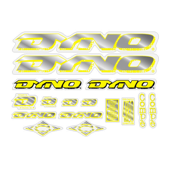 1997 DYNO - Compe decal set - for red frame | BMX Products USA