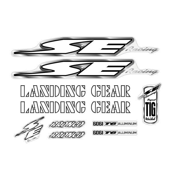 1997 SE Racing - Bronco decal set - black/white/chrome on clear | BMX ...