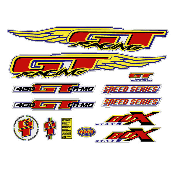 1998 GT BMX - Speed Series Team - Clear decal set | BMX Products USA