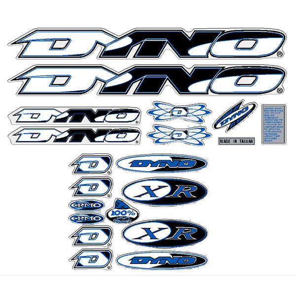 1999 DYNO - XR clear decal set for grey frame | BMX Products USA