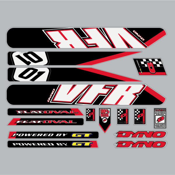 2001 DYNO - VFR Black/Red decal set | BMX Products USA