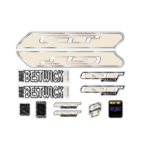 2001 GT BMX - Jamie Bestwick Pro Model - beige white for maroon frame ...