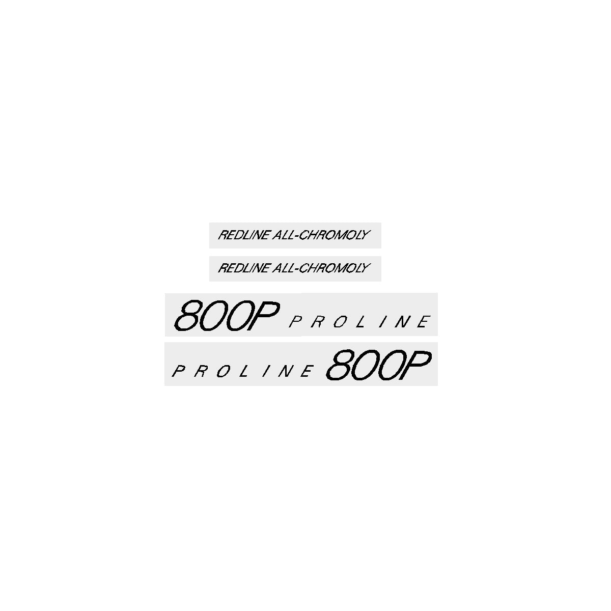 1985 Redline - 800P top tube decals | BMX Products USA