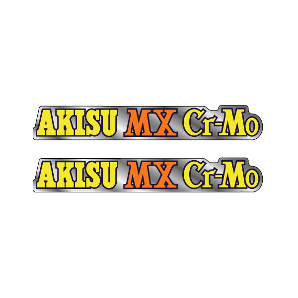 Akisu - MX Orange cromo Fork decals | BMX Products USA