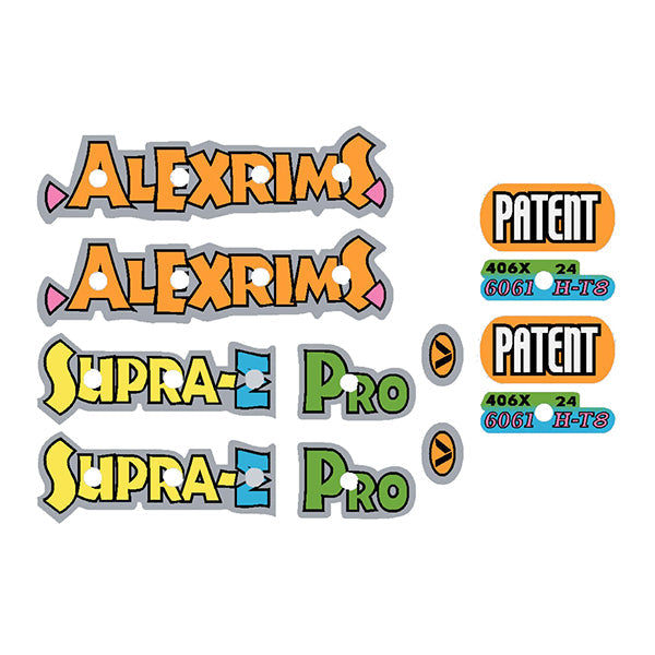 Alex Rims - Supra E PRO 406X 24 Rainbow rim decals | BMX Products USA