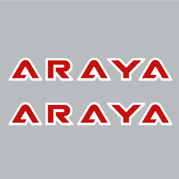 ARAYA - LETTERS - Custom - RED rim decals | BMX Products USA