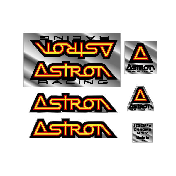 ASTRON Racing Pro - chrome - decal set | BMX Products USA