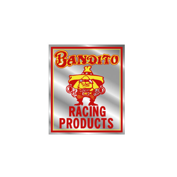 Bandito - Yellow and Red Racing Products decal on Chrome | BMX Products USA