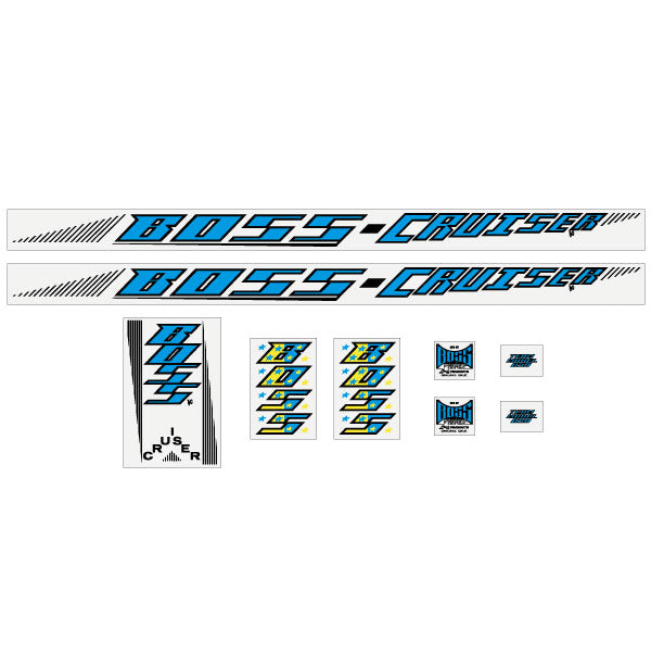 BOSS - Cruiser - Blue and Yellow decal set | BMX Products USA